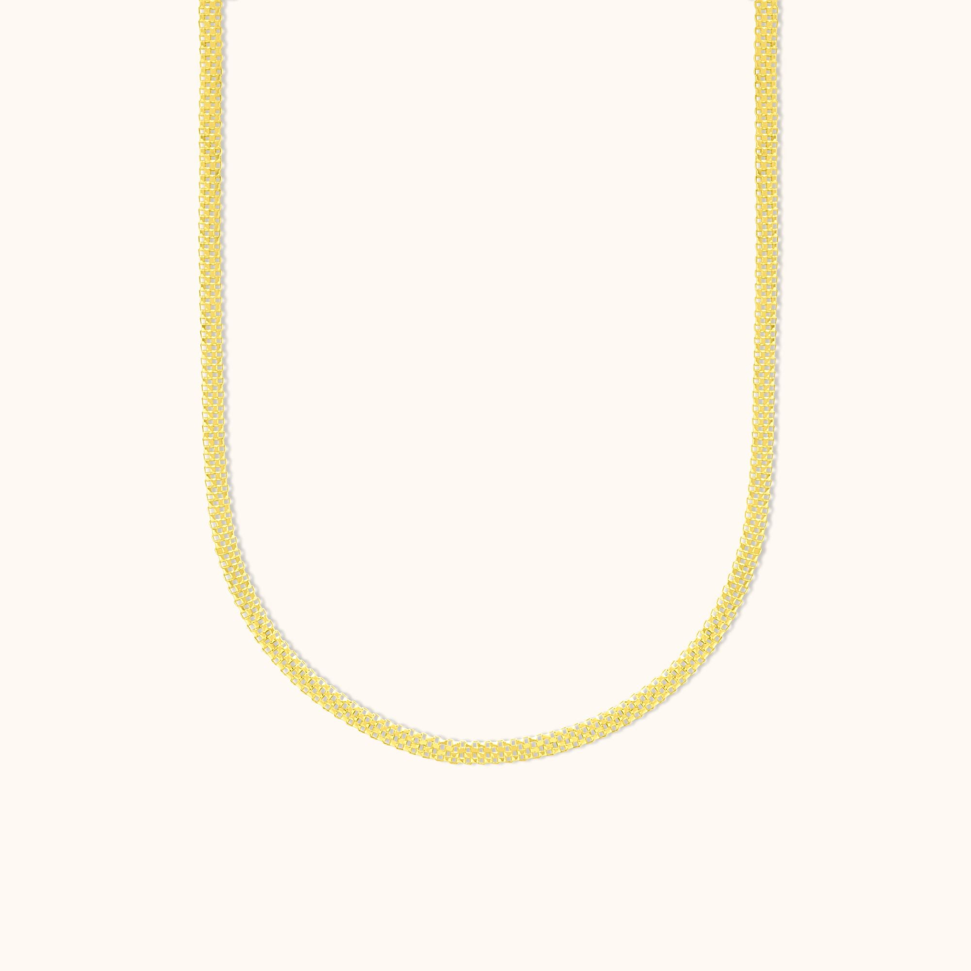 Thick Popcorn Link Chain Gold Necklace | Bold Statement Jewelry